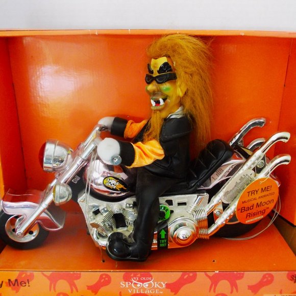 Holiday | New Werewolf Spooky Motorcycle Rider Musical Animated Harley ...